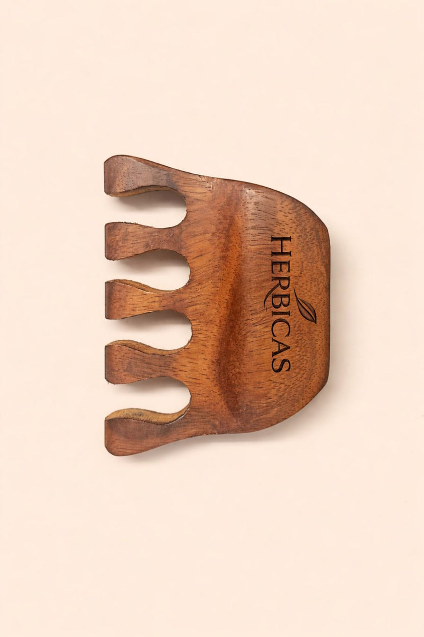 Herbicas Wooden Scalp Massager – Scalp Stimulator & Hair Growth Tool